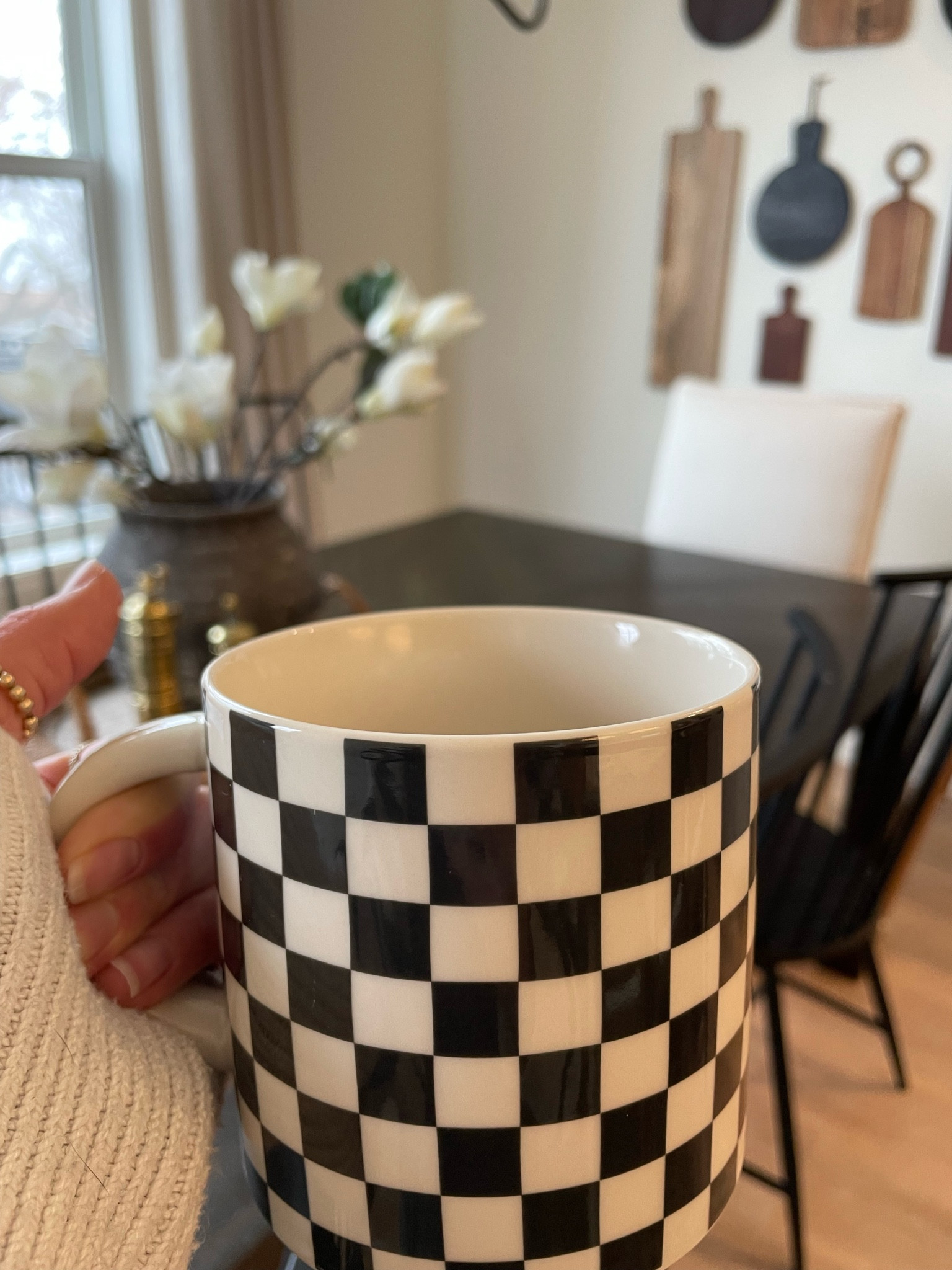 Mud Pie Check Terracotta Mug; 14 Oz curated on LTK