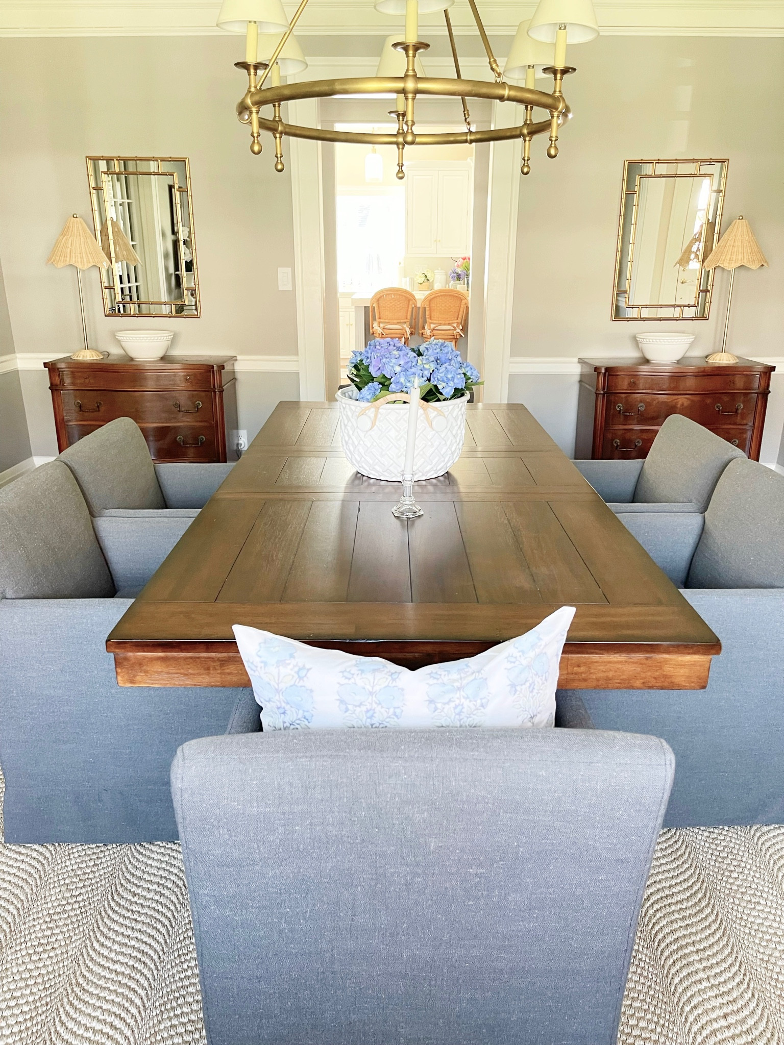 Set Of 2 Scalloped Rattan Table … curated on LTK