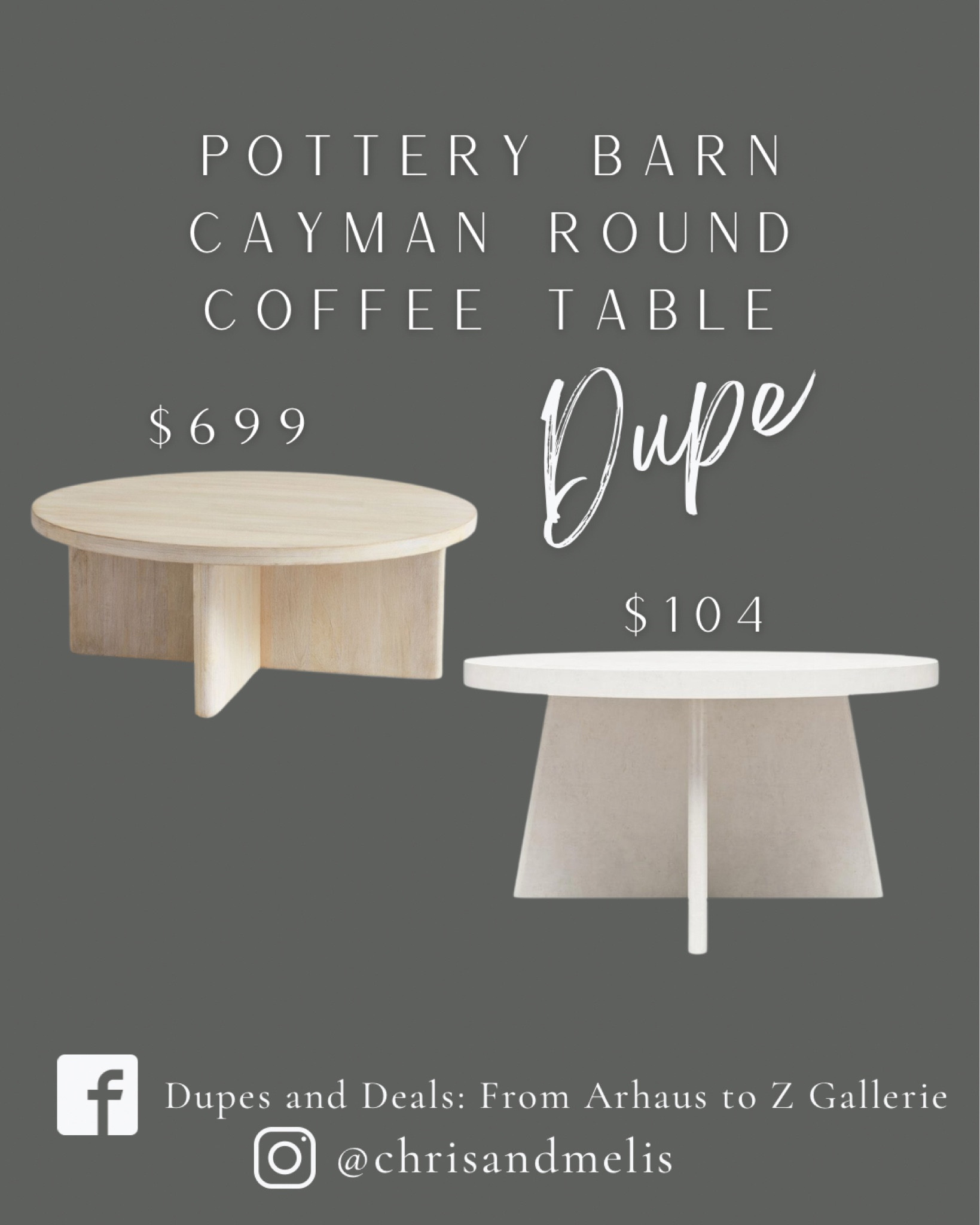 Liam Round Coffee Table, Plaster curated on LTK