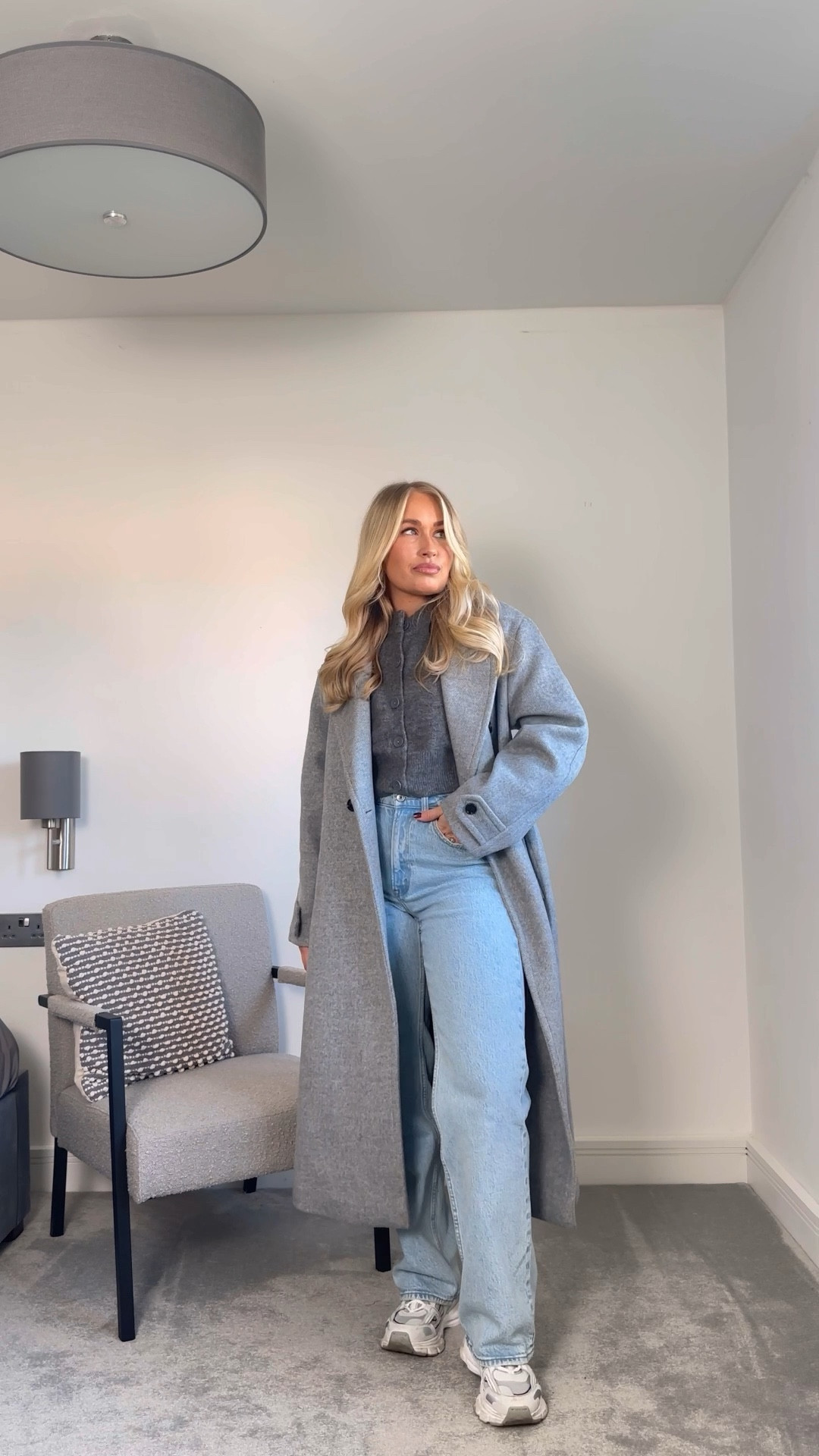 Mango Gauguin Wool Blend Coat, Grey curated on LTK