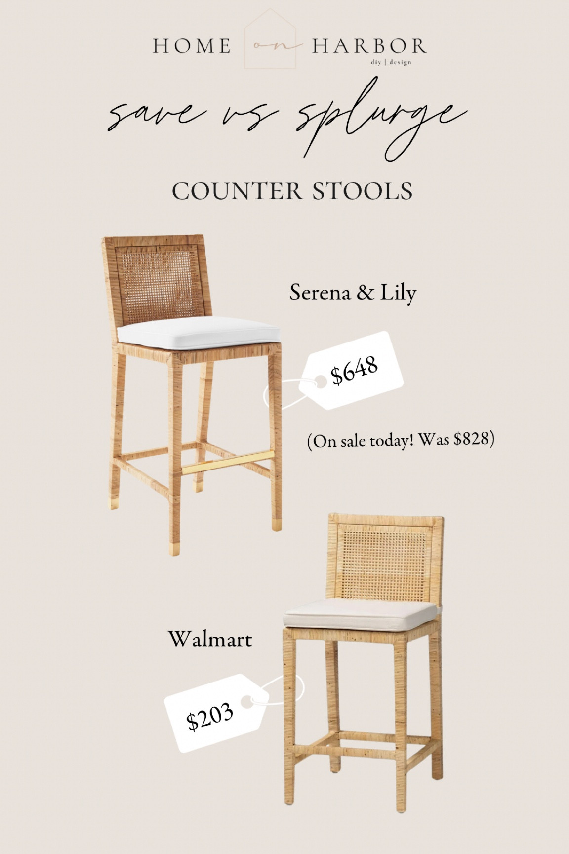 Balboa Rattan Counter Stool - … curated on LTK