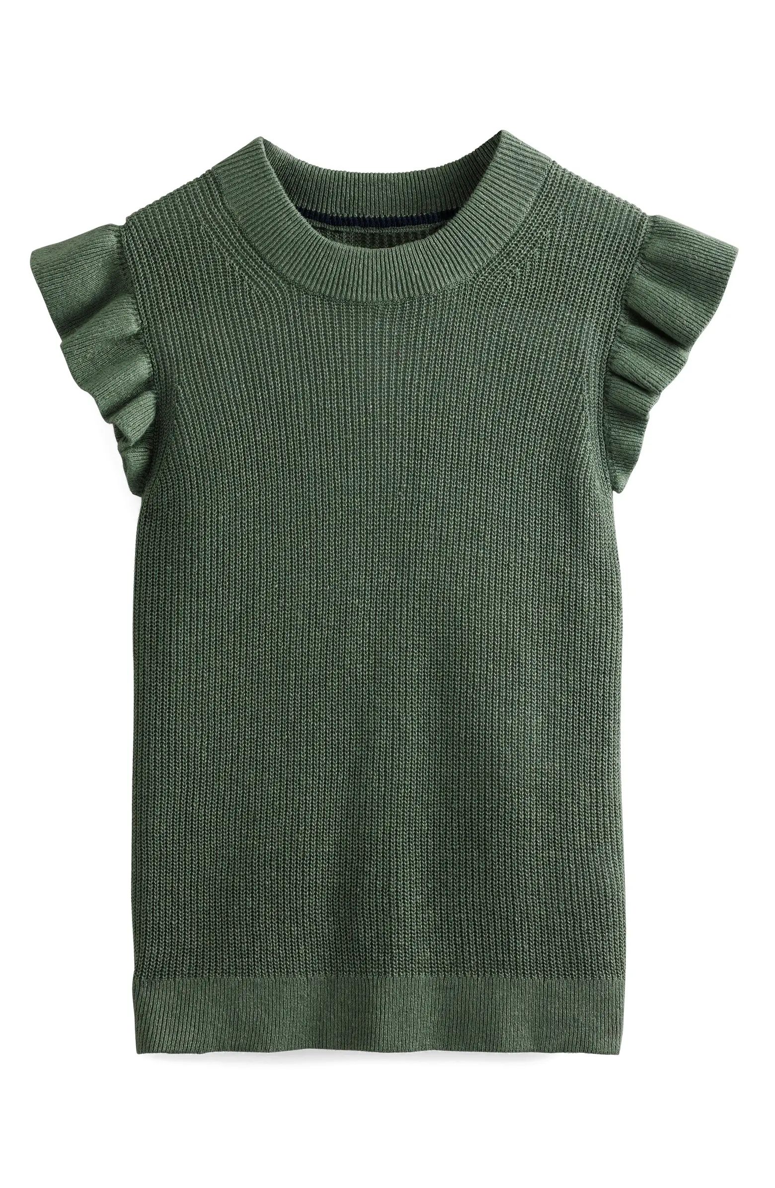 Frill Crewneck Linen Blend Sweater curated on LTK