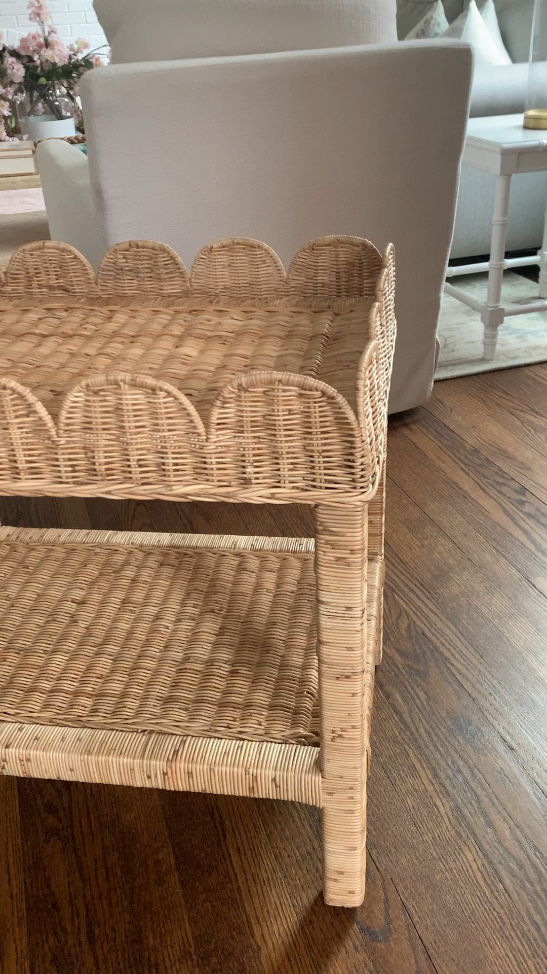 Scallop Rattan Side Table curated on LTK