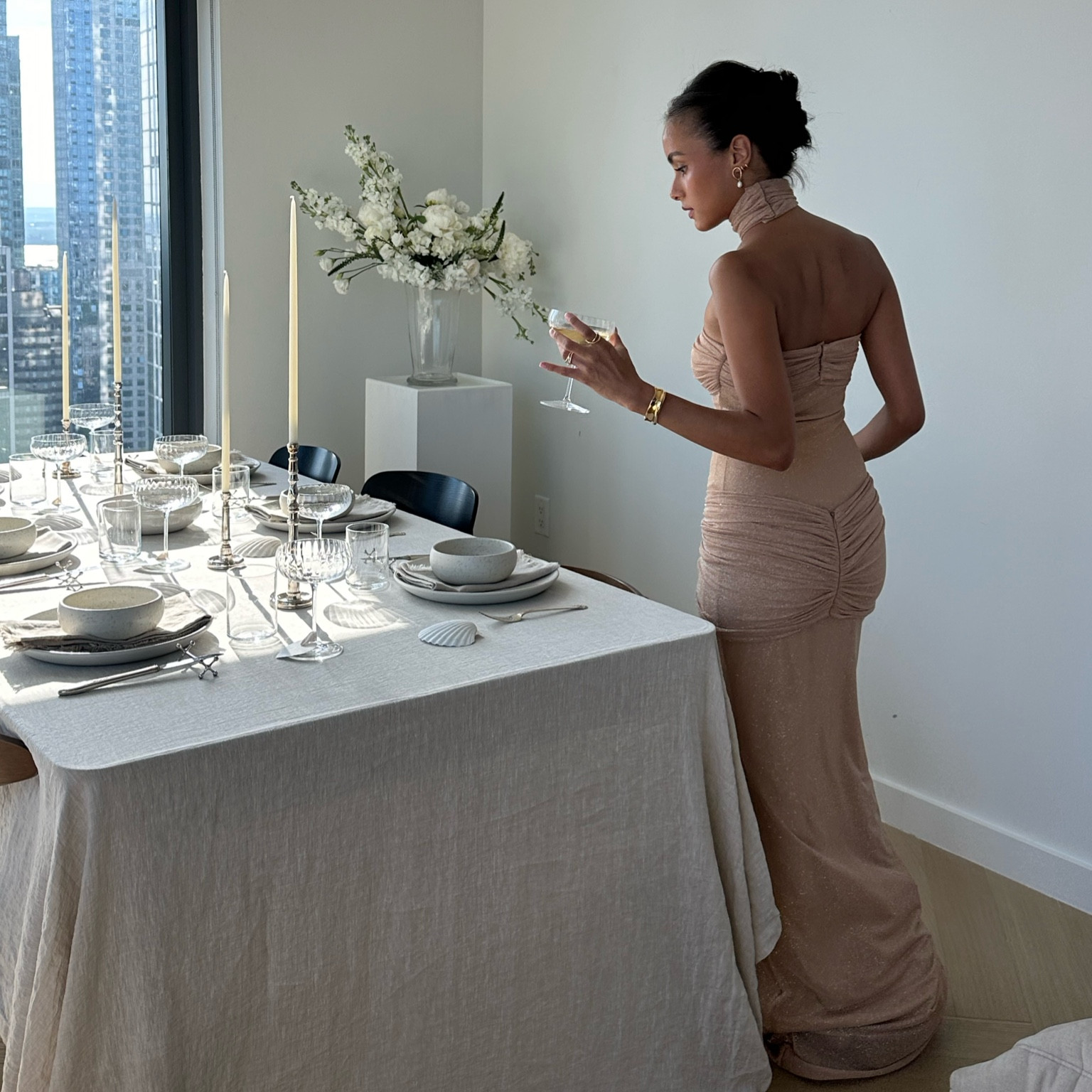 Wolford Fading Shine Dress in Gold … curated on LTK