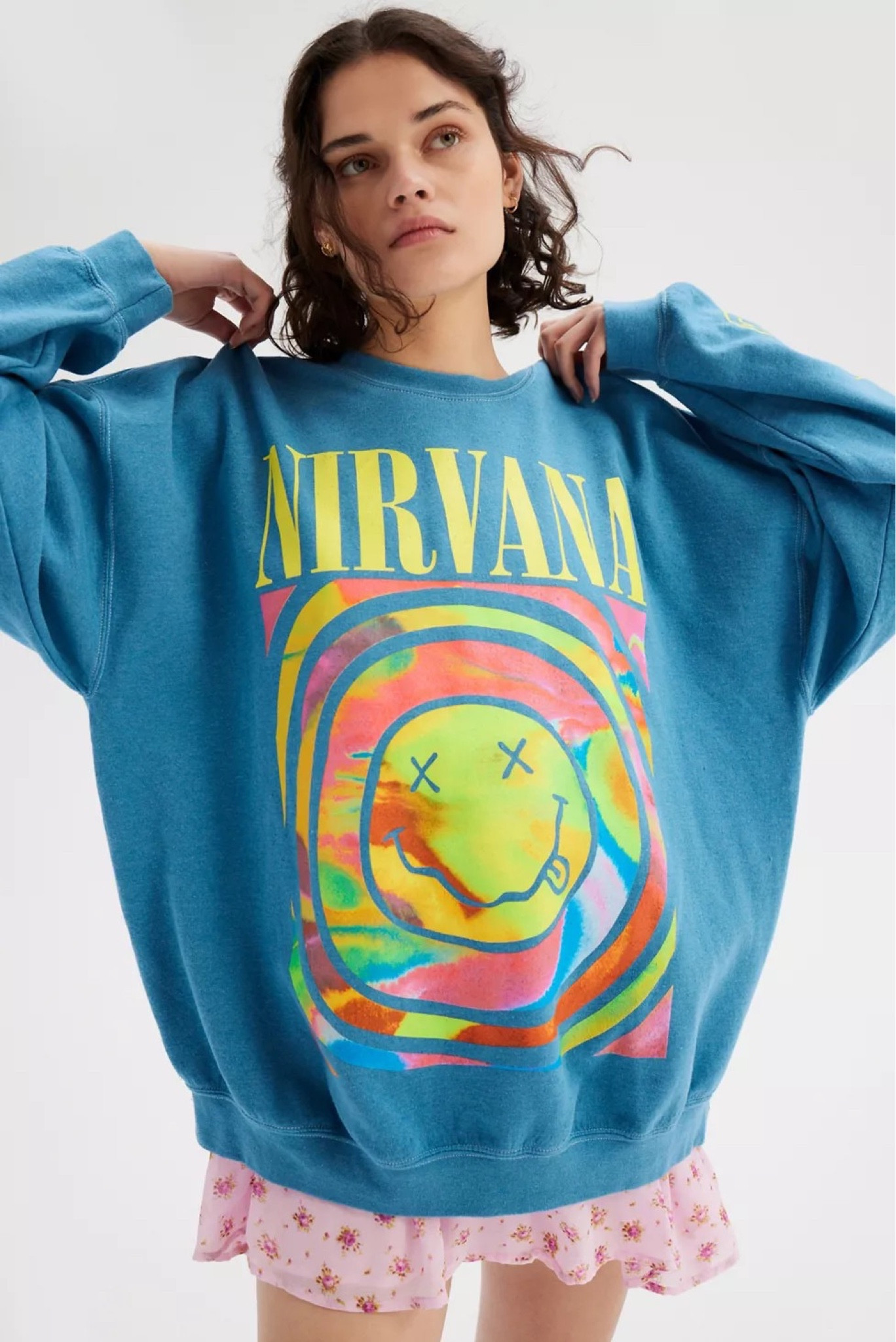 Nirvana Smile Overdyed Sweatshirt curated on LTK