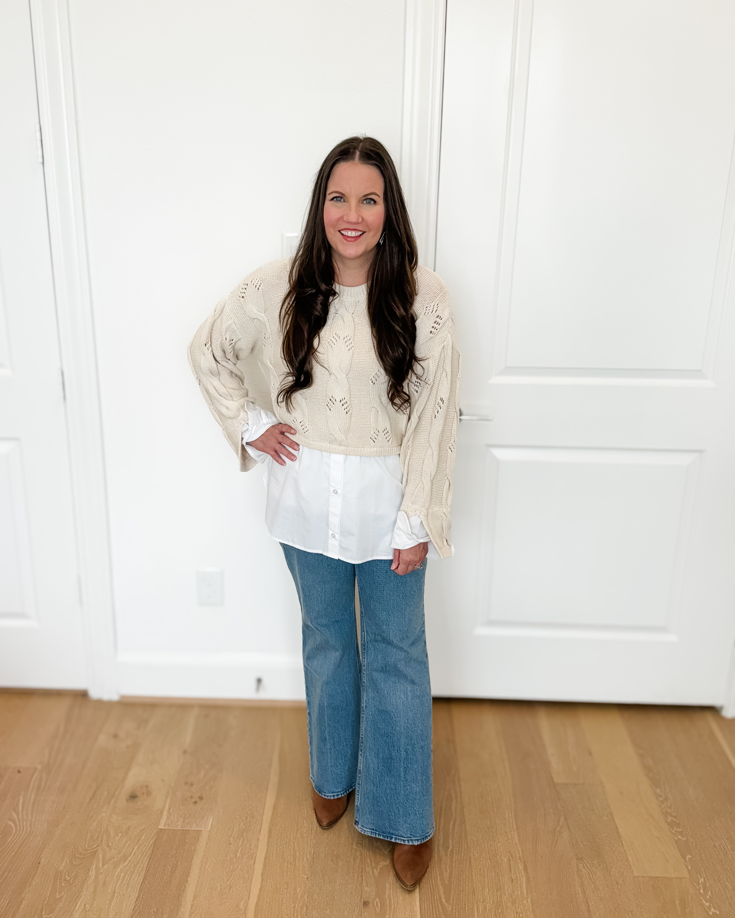 Pilcro Cable Twofer Sweater curated on LTK