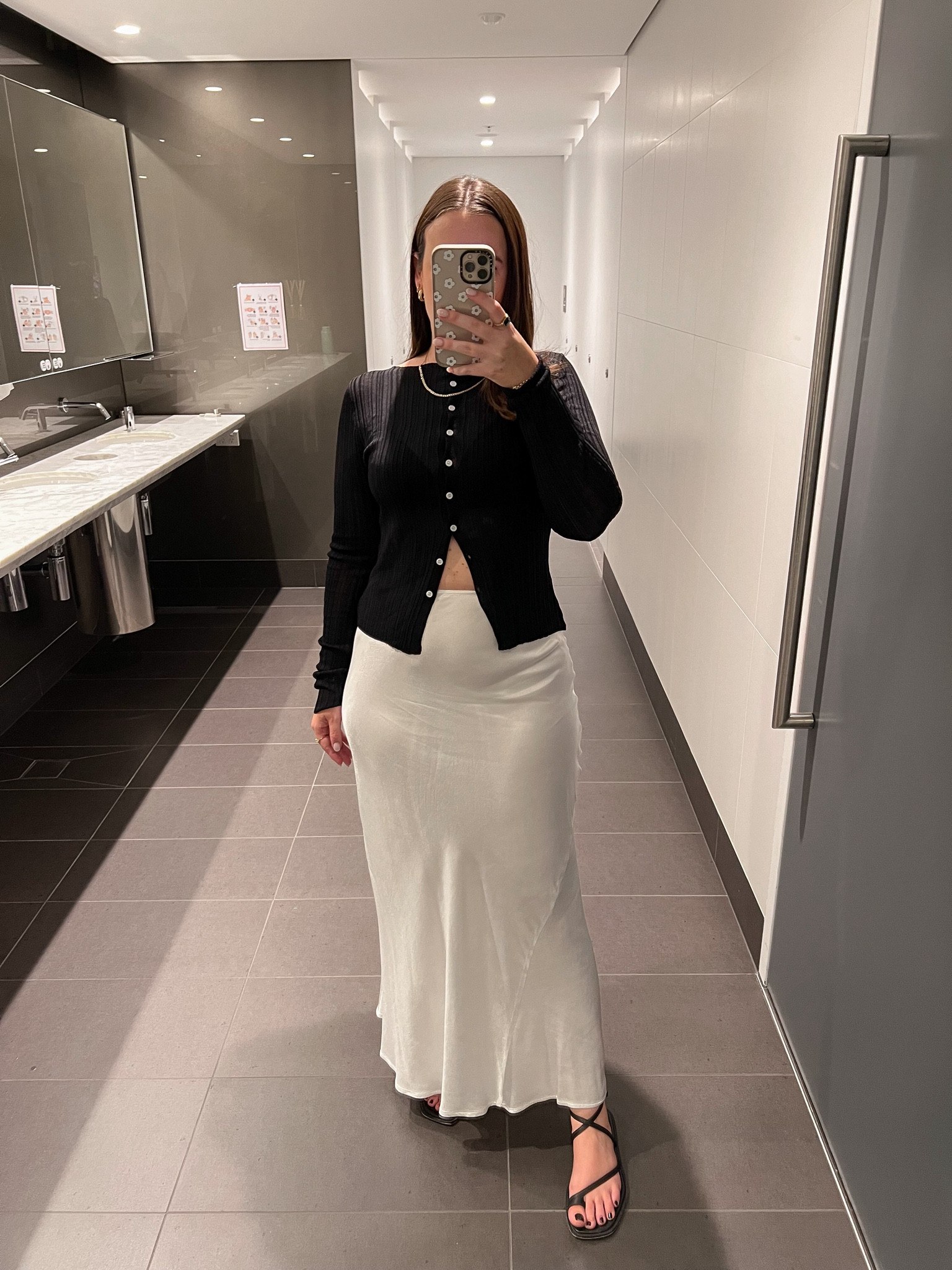 CHARLI WHITE SATIN MAXI SKIRT curated on LTK