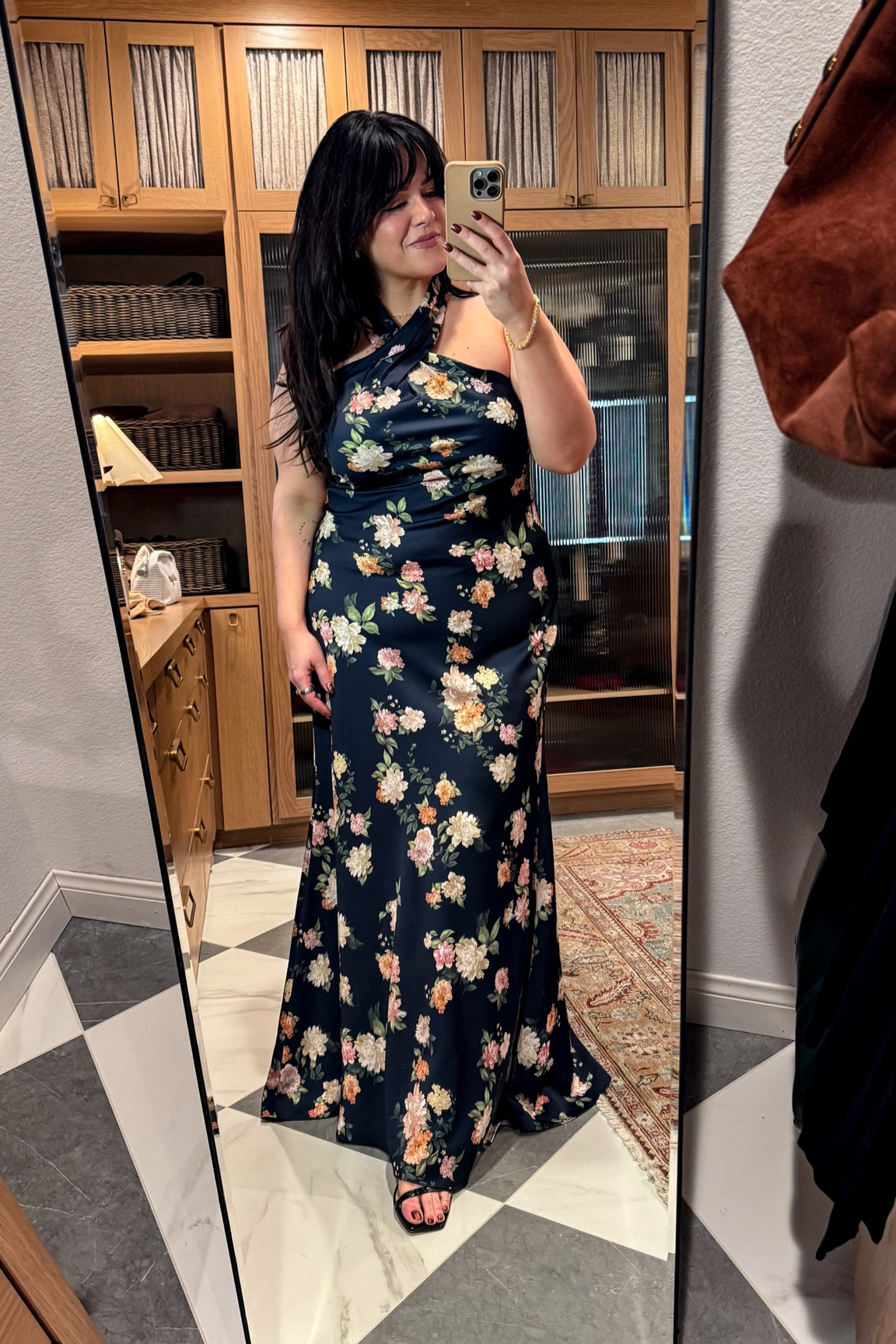 BHLDN Ruby Twist Halter Satin Gown curated on LTK