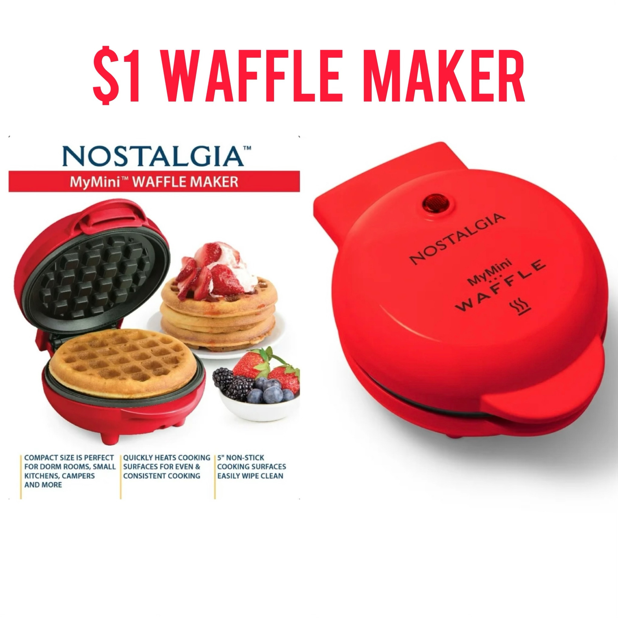 MyMini Red Waffle Maker curated on LTK