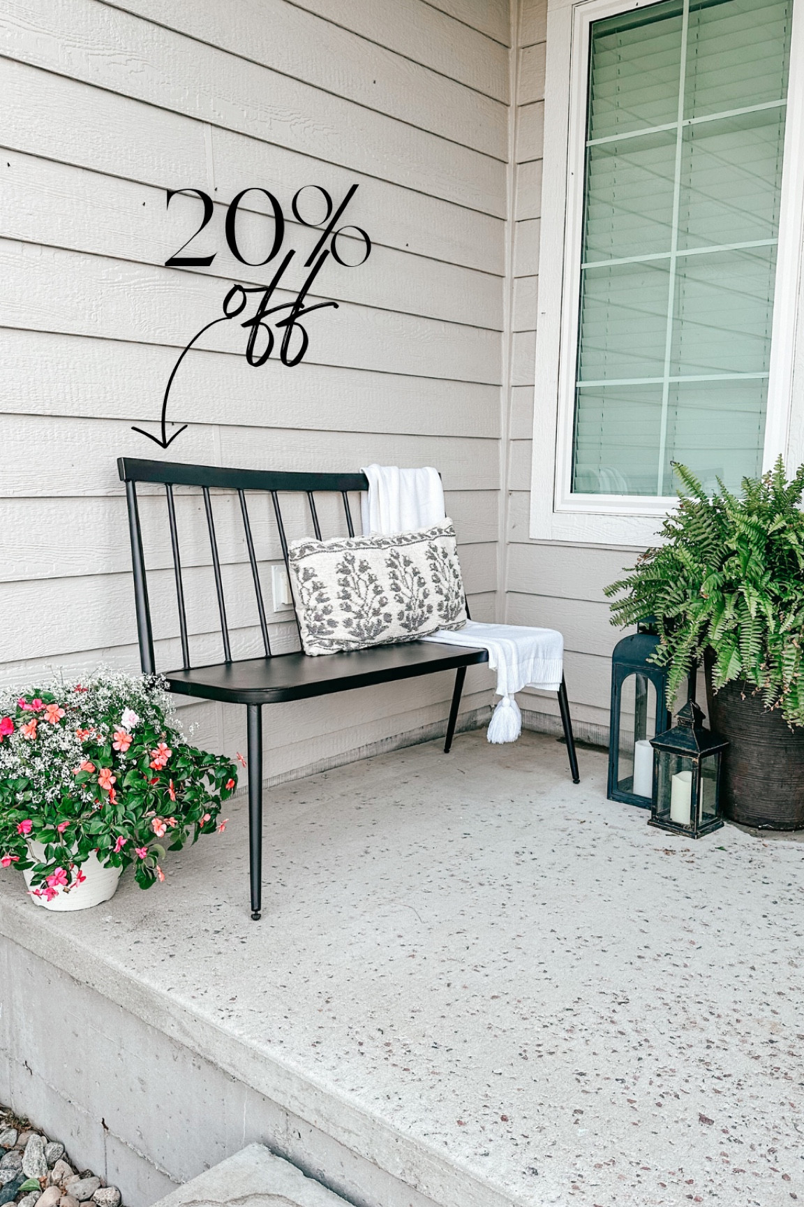 Windsor Metal Stack Patio Bench … curated on LTK