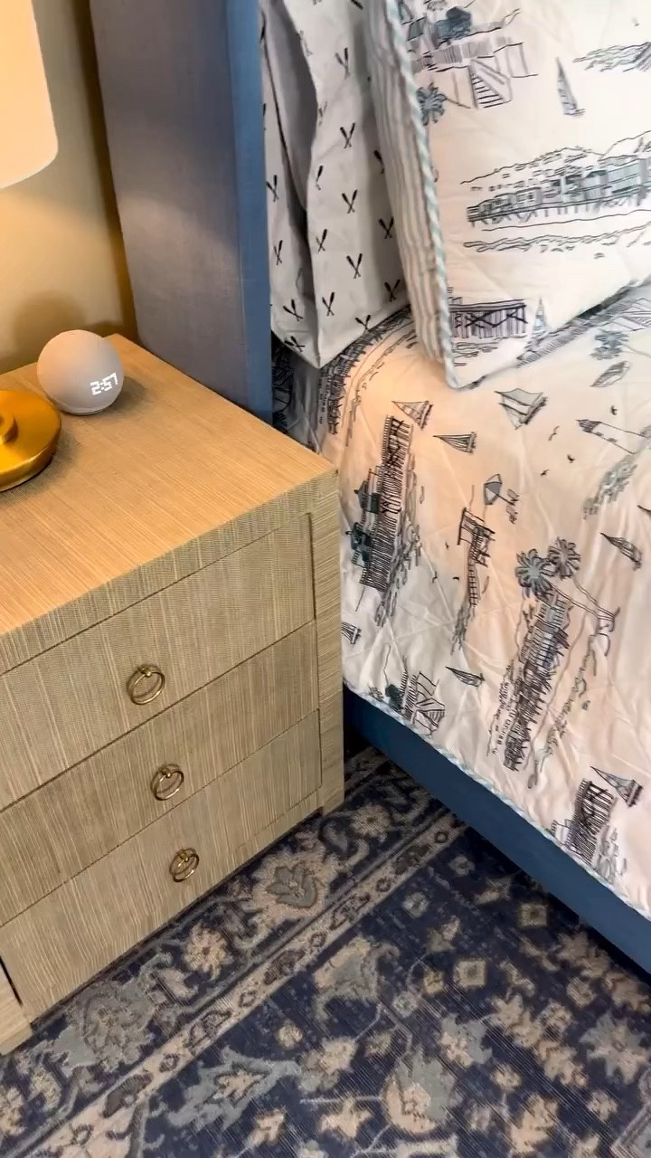 Round Raffia One Drawer Side Table curated on LTK