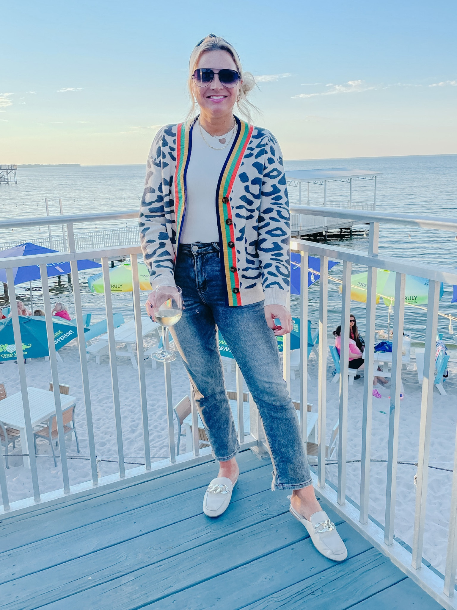 THML Leopard Print/Stripe Cardigan curated on LTK