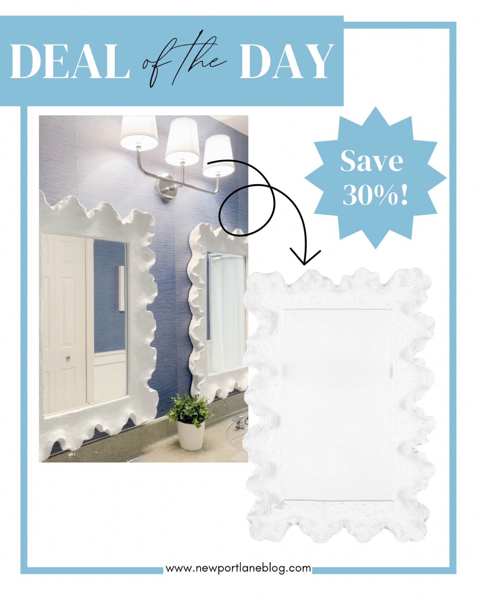 Atoll Rectangular Mirror with … curated on LTK