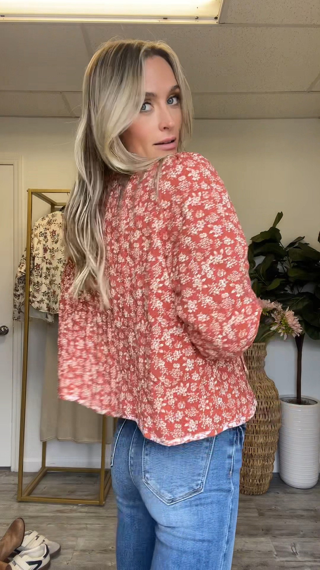 Miou Muse Puff Sleeve Denim Jacket curated on LTK