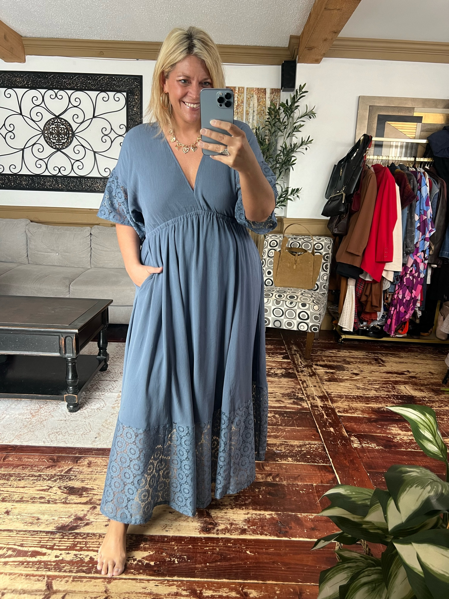 Festi Lace Trim Maxi Dress curated on LTK