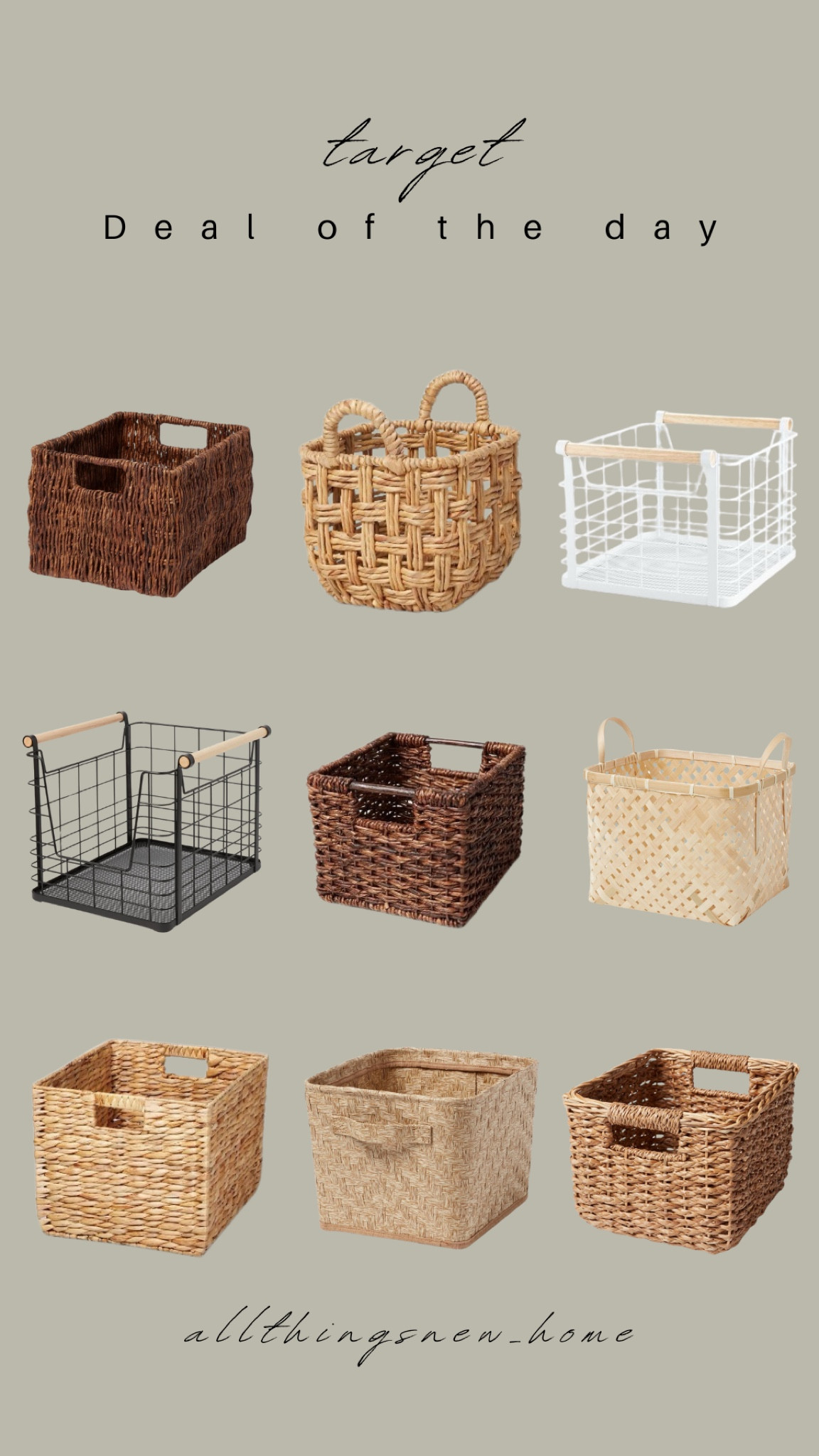 Wire Open Front Basket Black with … curated on LTK