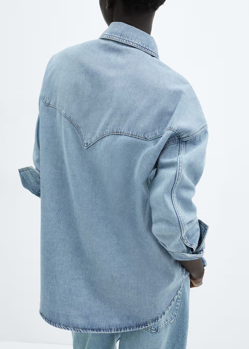 Chest Pocket Denim Shirt Women Curated On Ltk