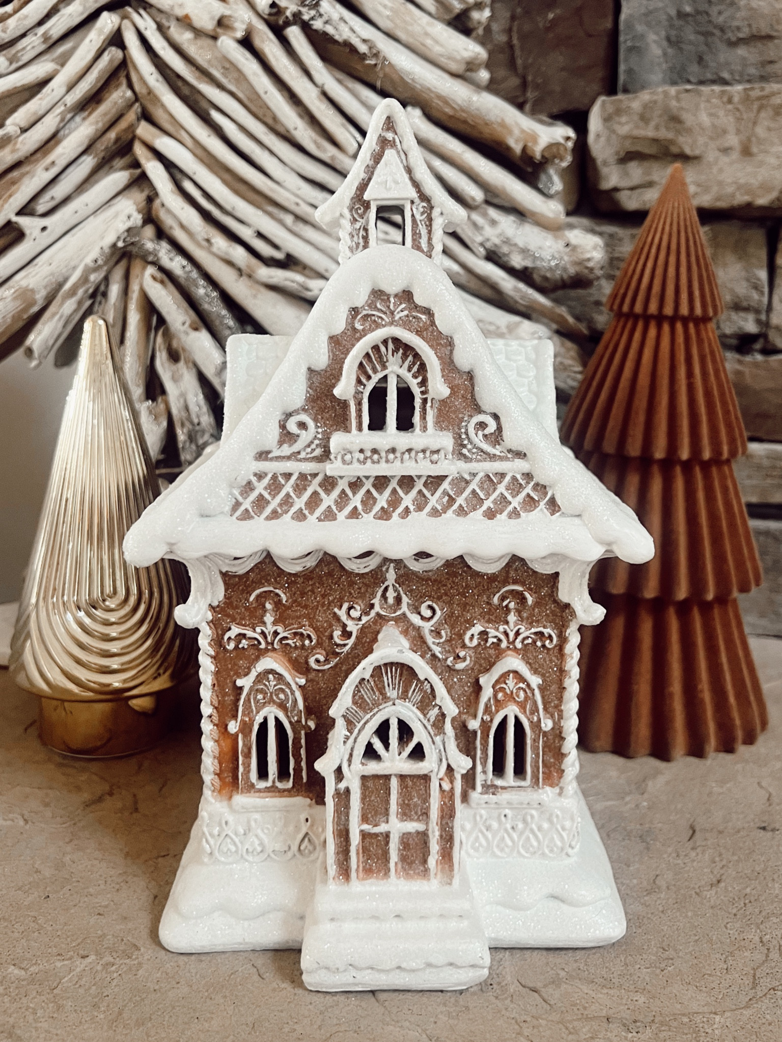 10.5" White and Brown Gingerbread … curated on LTK