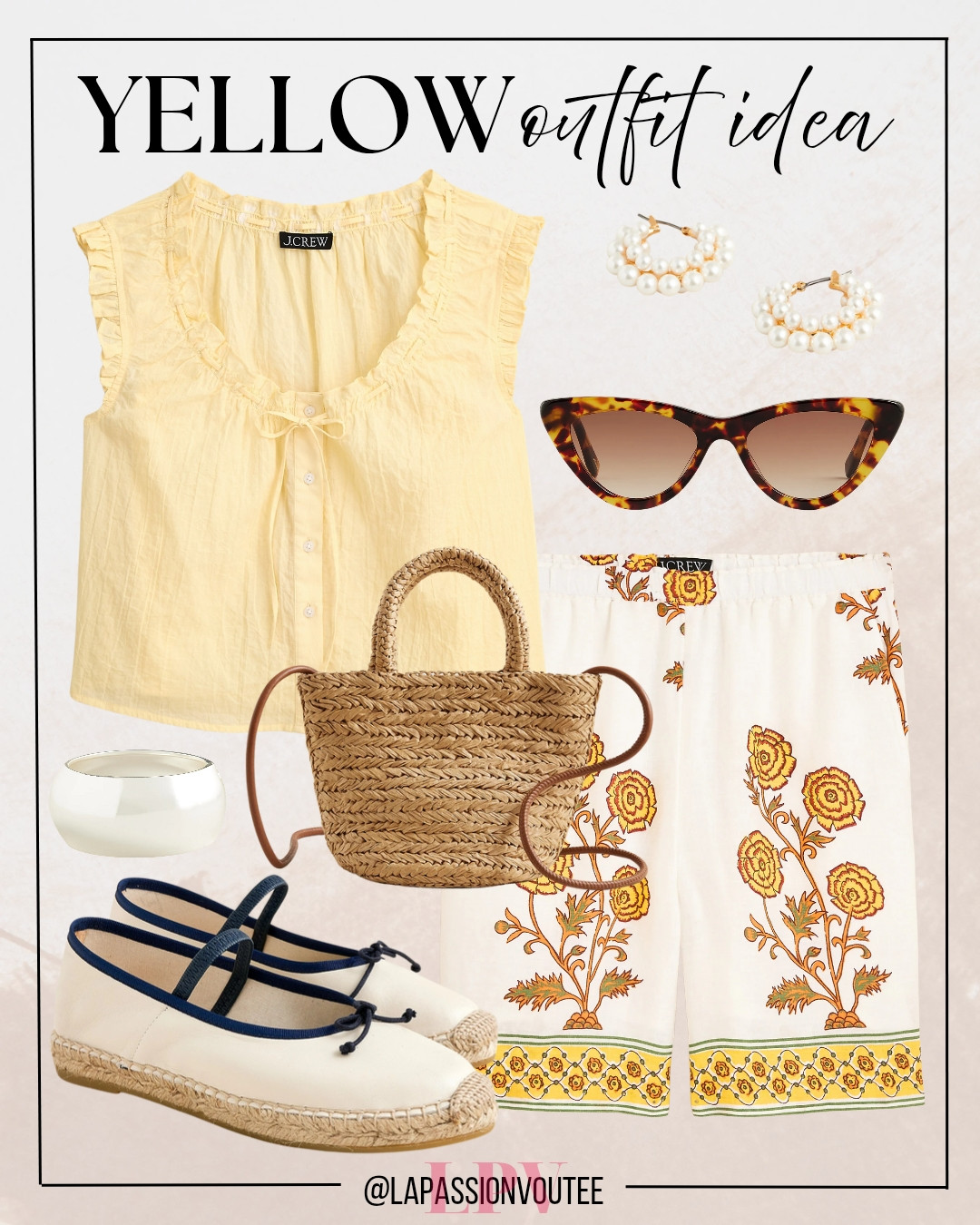 Ruffle-trim button-up top curated on LTK