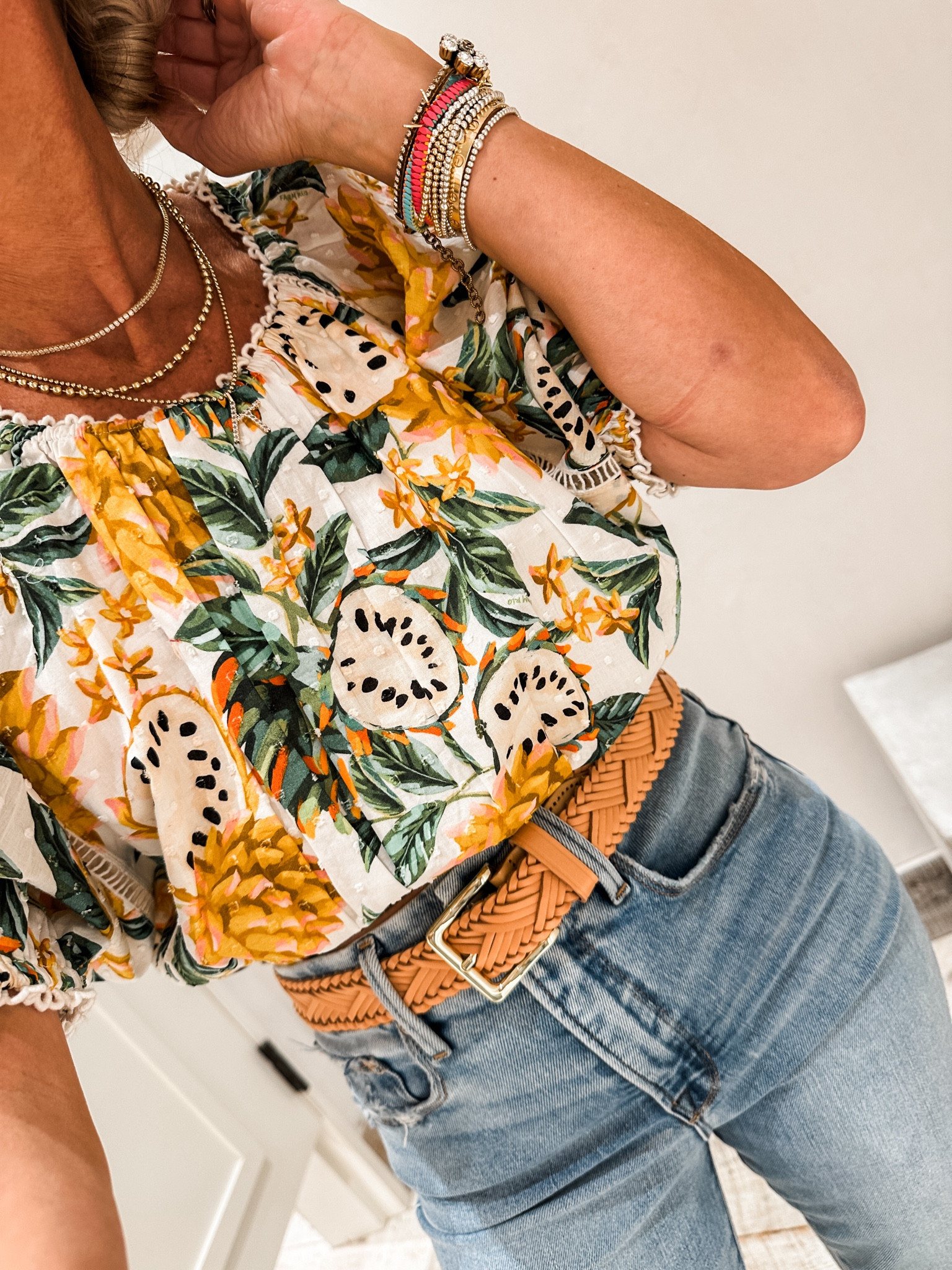 Farm Rio Biriba Cropped Blouse curated on LTK