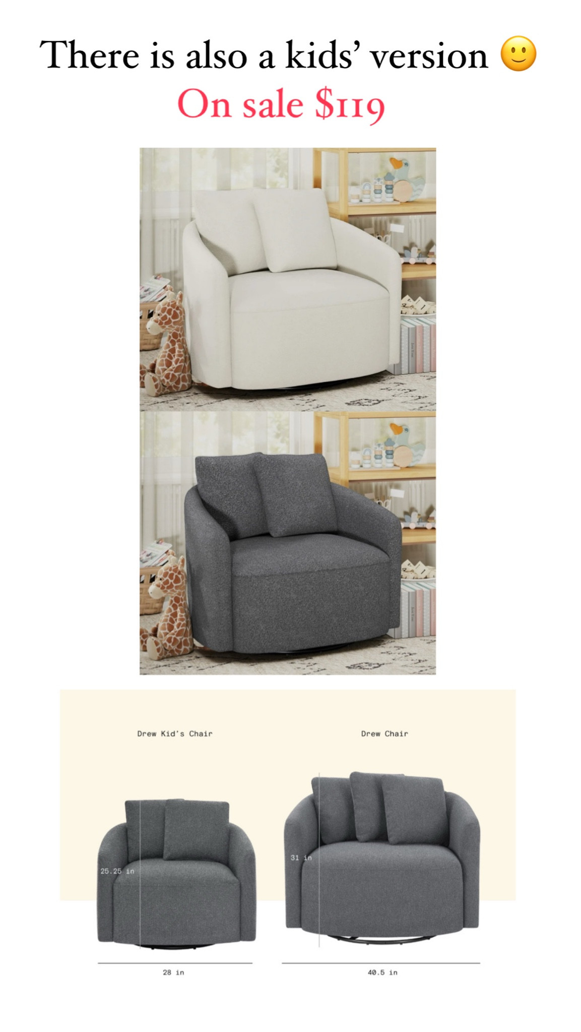 Beautiful Drew Kids Accent Chair … curated on LTK