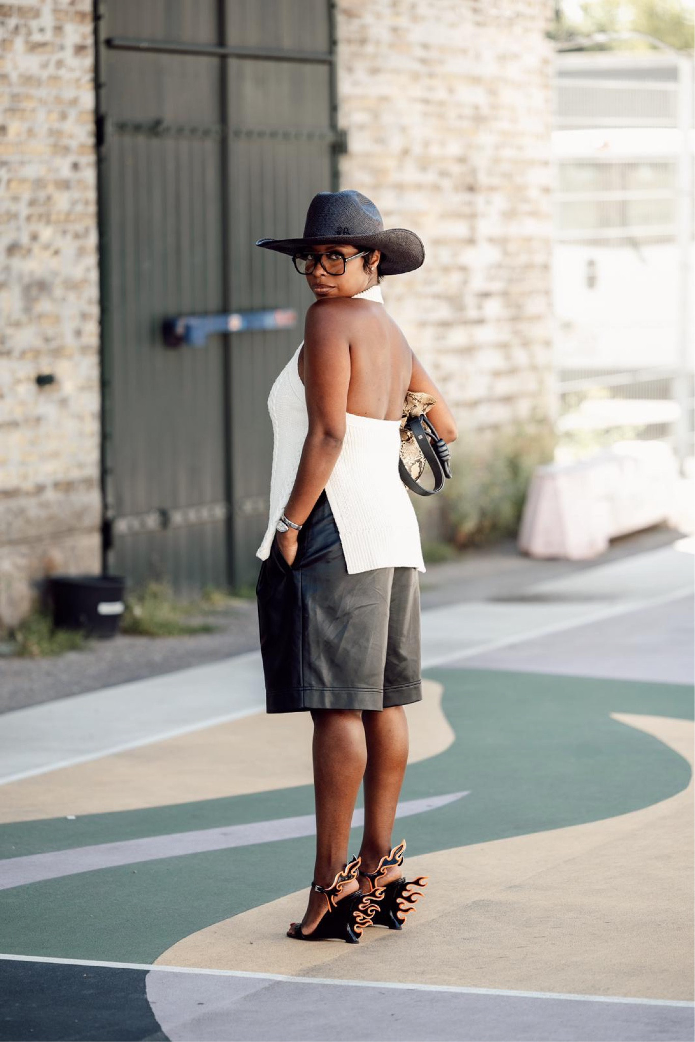 Zip-Front Wool Nylon Cable Halter curated on LTK